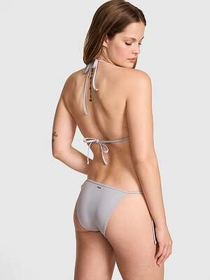 Pink Reversible Side-tie Bikini Bottom - Purple