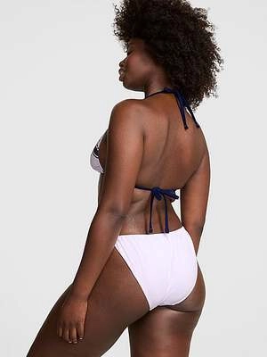 Pink Side-Tie Bikini Bottom Purple