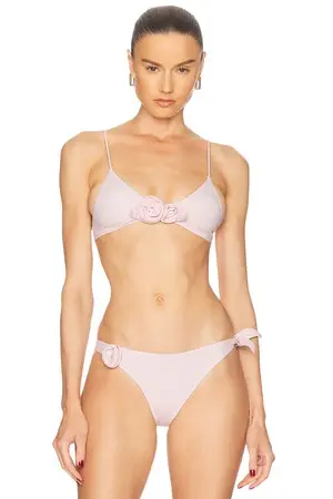 Coperni Flower Bikini Top - Pink