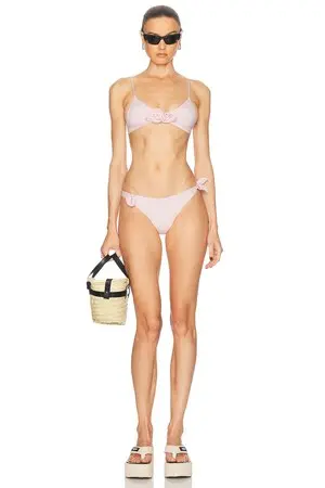 Coperni Flower Bikini Top - Pink