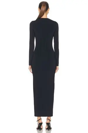 Galvan Atlanta Ballet Neck Dress - Midnight