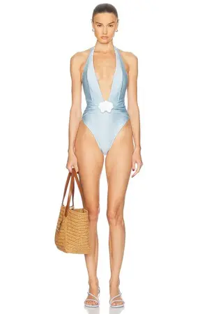 SHANI SHEMER Dahlia One Piece Swimsuit - Baby Blue