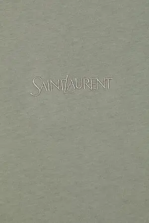 Saint Laurent Short Sleeve Tee In Sage