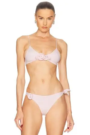 Coperni Flower Bikini Top - Pink