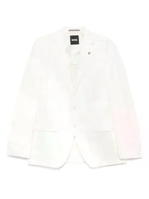 BOSS Checked Blazer - White