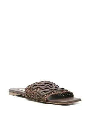 Casadei Logo-patch Slides - Brown