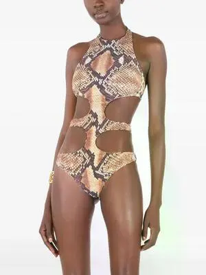 Roberto Cavalli Python One-piece Swimsuit
