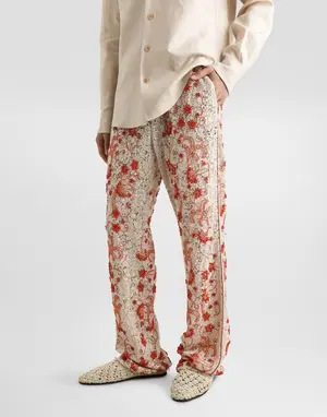 Dolce & Gabbana Lace Pants With Embroidery