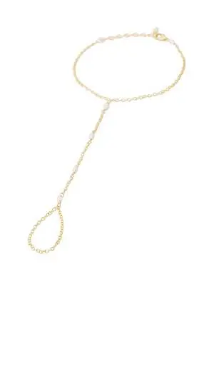 NAIIA Sophia Pearl Hand Chain - Gold