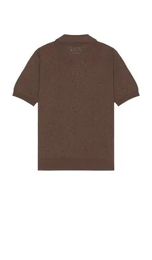 FAR AFIELD Belser Knitted Polo In Brown