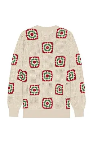 FAR AFIELD Crochet Knit Sweater