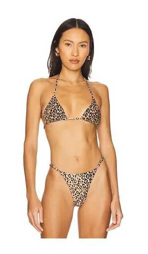CAMILA COELHO Bruna Top - Brown Animal