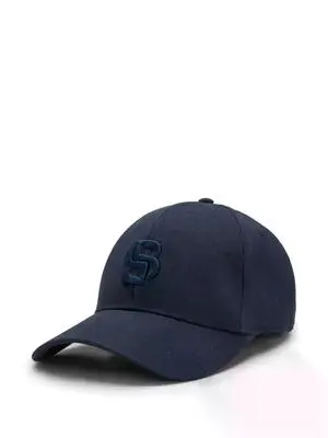 BOSS Logo-embroidered Cap - Blue
