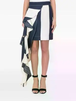 Calvin Klein Striped Mini Skirt - Blue