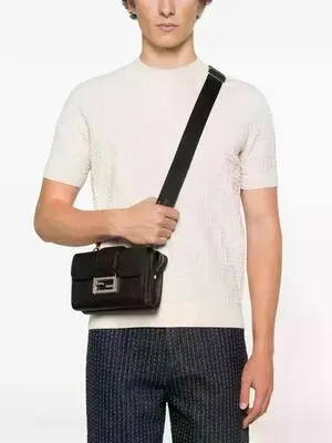 Fendi Double Baguette Messenger Bag - Black