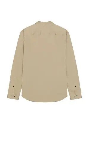Theory Sylvain Structure Knit Shirt In Grey - Feather