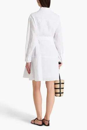 ALEX MILL Linen Mini Shirt Dress - White