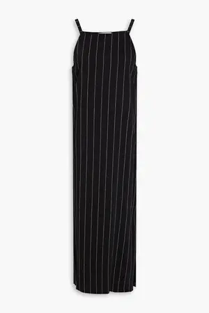 Loulou De Saison Loulou Studio Etta Striped Twill Midi Dress