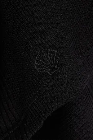 Loulou De Saison Limba Ribbed Cotton Tank - Black