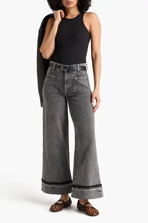Rag & Bone Essential Ribbed Pima Cotton-blend Jersey Tank - Black