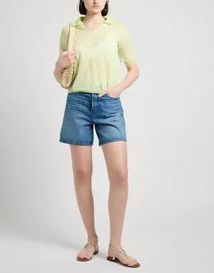 ROBERTO COLLINA Knitted Striped V-neck Sweater
