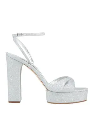 Casadei Glittered Slingback Platform Sandals