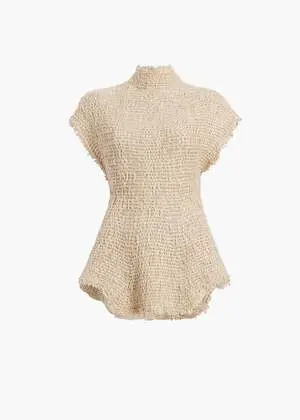 Khaite Gilles Bouclé Peplum Top