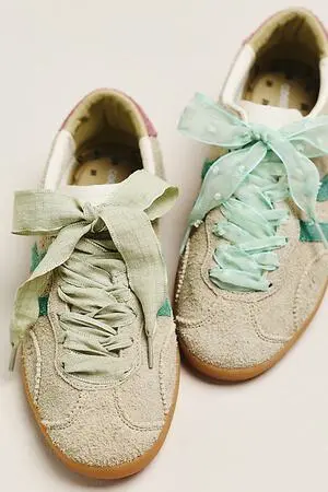 Anthropologie Organza Shoe Laces - Green Dot