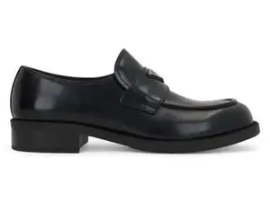 Prada Triangle Logo Slip-on Loafers