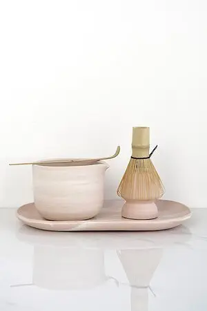 REN VOIS Blush Marble Matcha Table Set