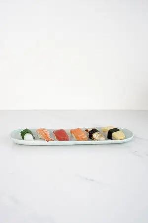 REN VOIS Aqua Marble Oblong Tray