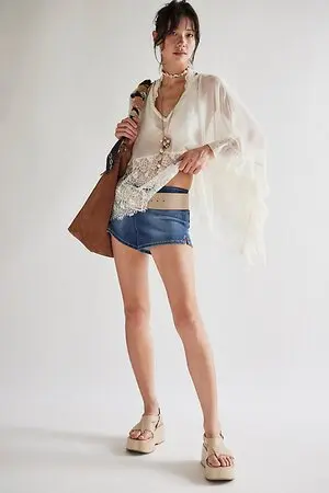 Free People Dance With Me Sheer Poncho - Ivory