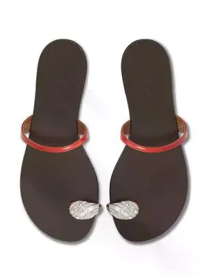 GIUSEPPE ZANOTTI Icon Ring Sandals - Red