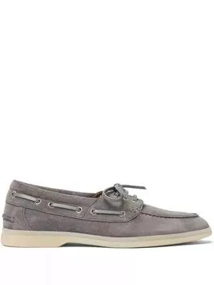 SCAROSSO Lia Boat Shoes - Grey