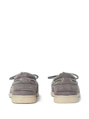SCAROSSO Lia Boat Shoes - Grey