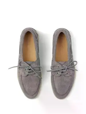 SCAROSSO Lia Boat Shoes - Grey