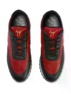 GIUSEPPE ZANOTTI Jimi Running Lace-up Sneakers - Red