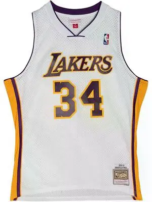 Mitchell & Ness Nba Alternate Lakers 2002 Shaquille O'neal Jersey - White