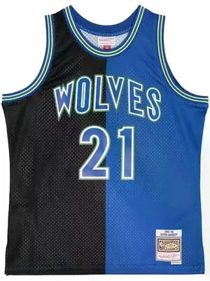 Mitchell & Ness Nba Timberwolves 1995 Kevin Garnett Split Swingman Basketball Jersey - Blue