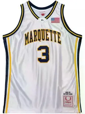 Mitchell & Ness Marquette 2002 Dwyane Wade Basketball Jersey - White