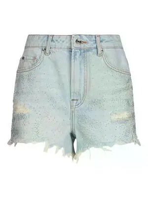 Liu Jo Rhinestone-embellished Denim Shorts
