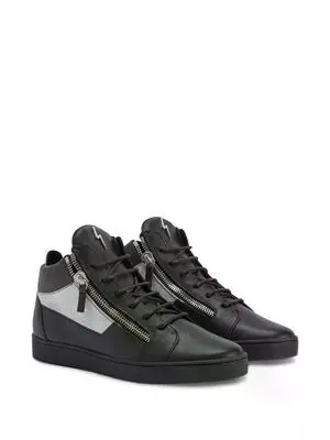 GIUSEPPE ZANOTTI Kriss Leather Mid-top Sneakers - Black