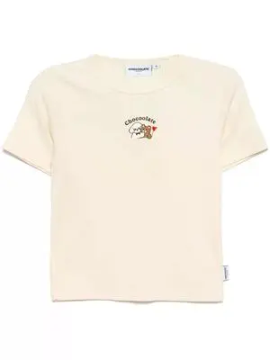 CHOCOOLATE Logo-embroidered T-shirt