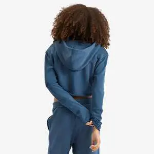 SKIMS Shoulder Pad Cropped Hoodie - Indigo
