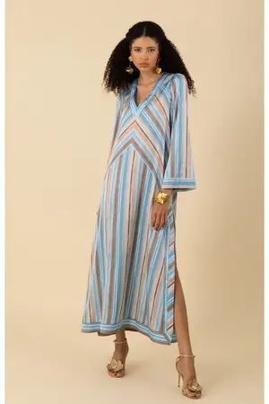 Hale Bob Hale Bob Hayley Charmeuse Maxi Dress - Blue