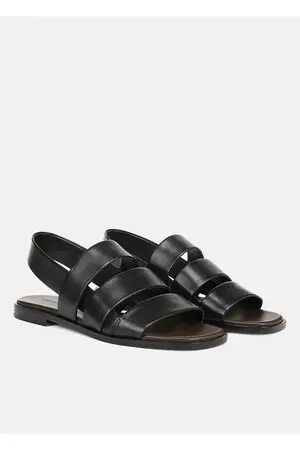 Vince Mazie Leather Slingback Sandals - Black