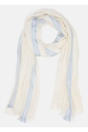 Vince Border- Cashmere-silk Satin Twill Scarf - Stripe