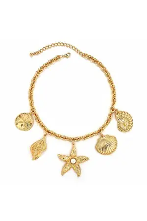 KENNETH JAY LANE Seashell Charm Necklace