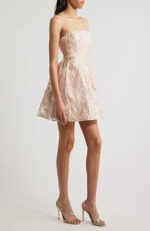 Lulus Ayla Jacquard Mini Dress
