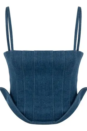 JENDUE Sosa Denim Corset Top